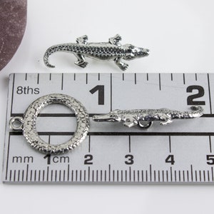 Alligator Toggle Clasp, 3D Crocodile, Gator Charm, Tropical, Jewelry ...