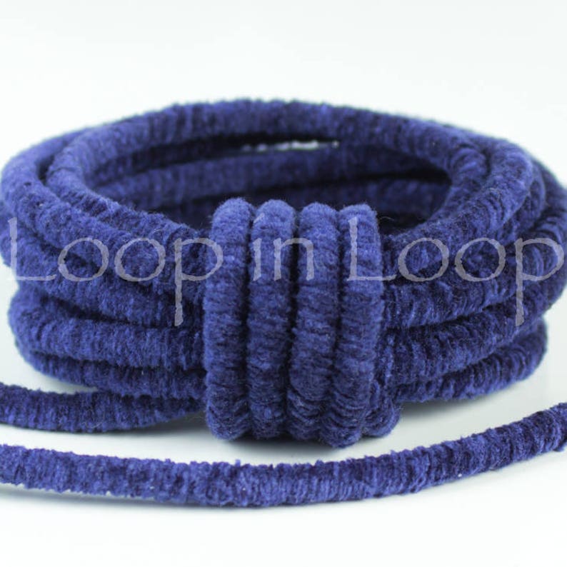 Royal Blue Velvet Round Lush Cord Rope Tube 5mm Thick Velvet - Etsy