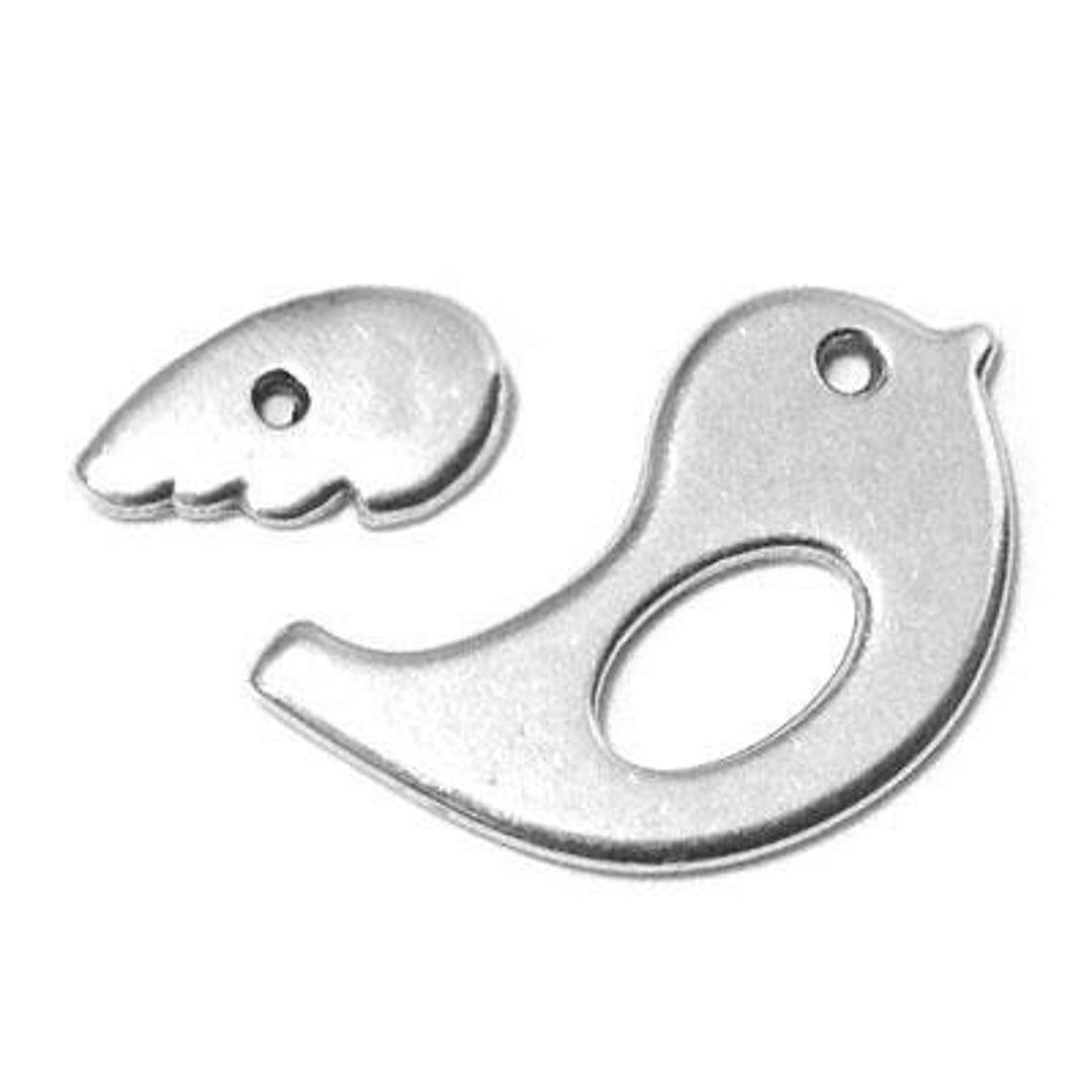 Bird With Wing Toggle Clasp, Antique Silver, Unique High Quality ...