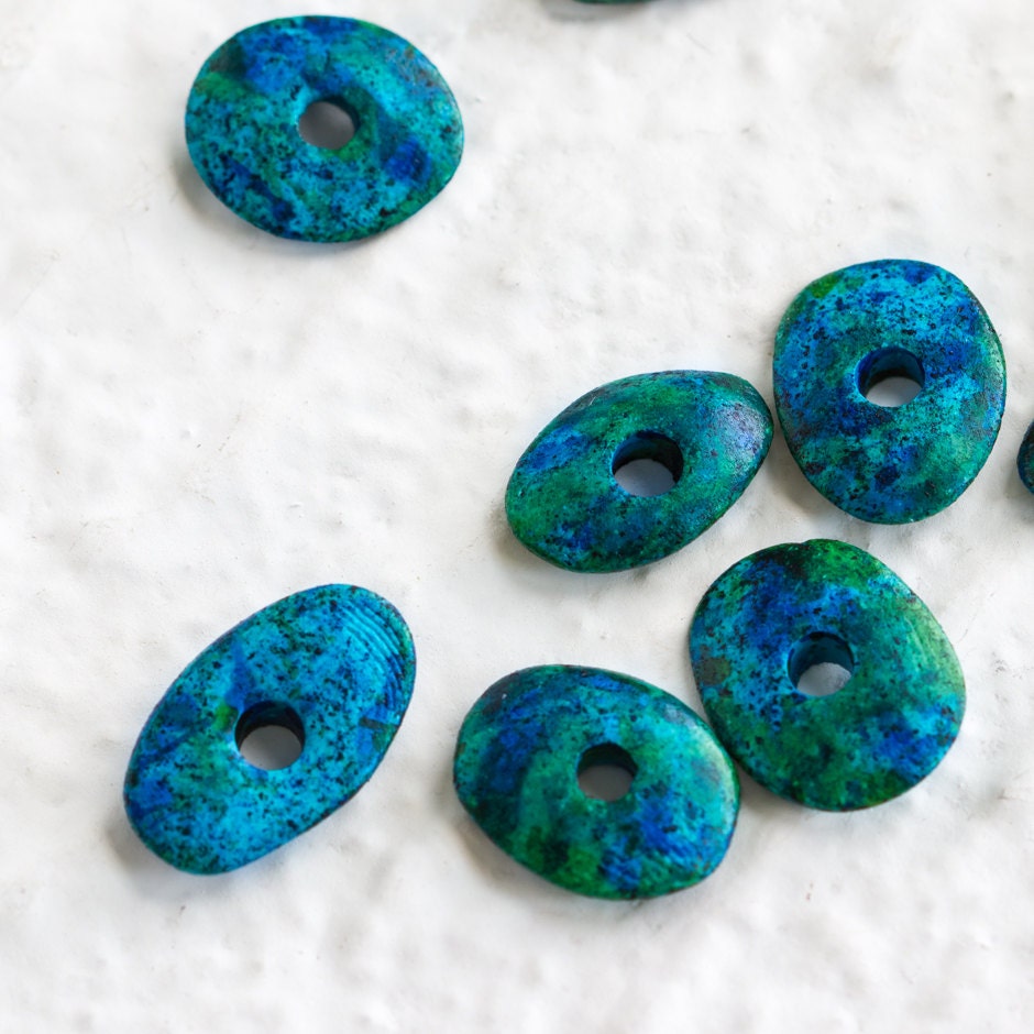 25%OFF 10 Mykonos Greek Beads Aegean Blue Green Ceramic - Etsy