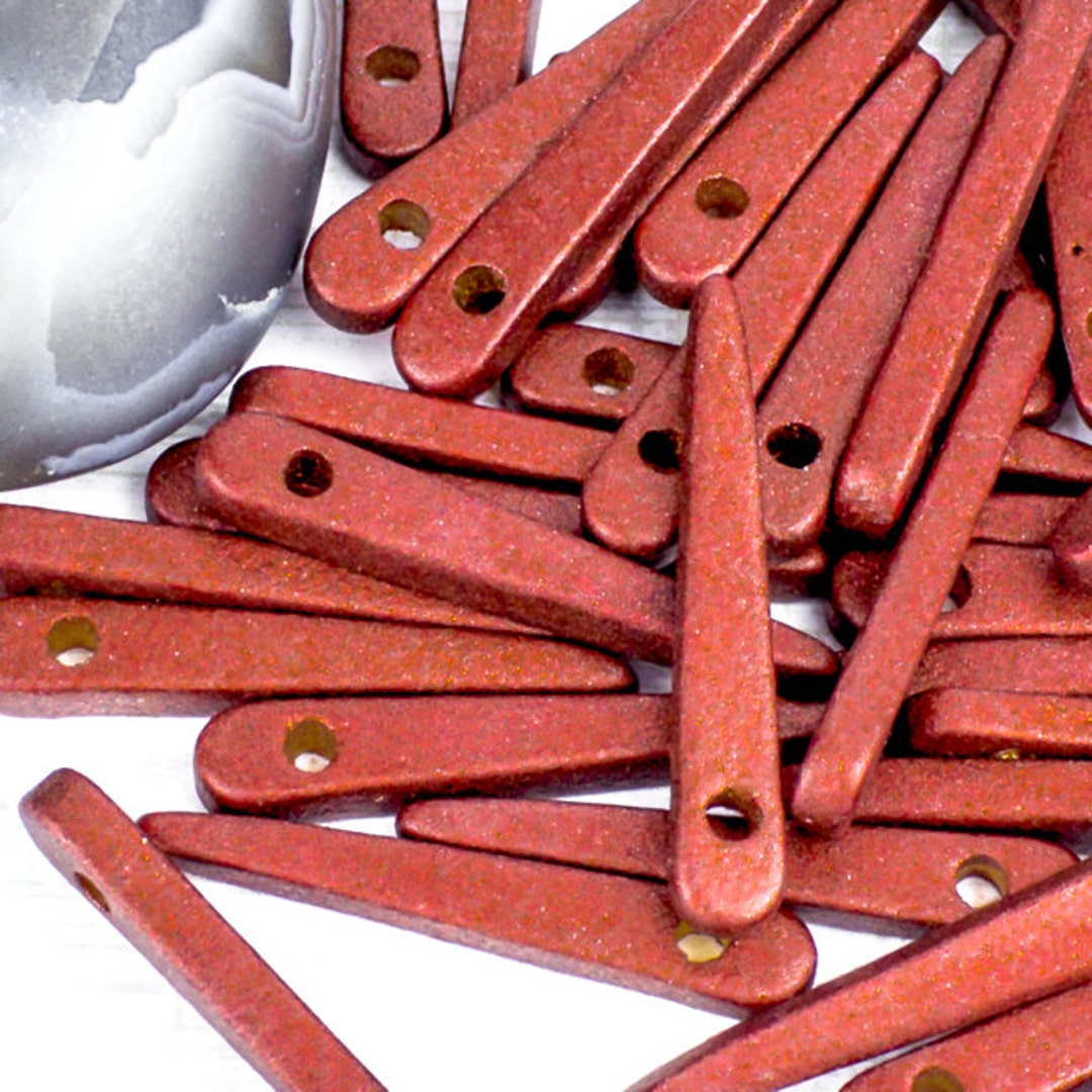 25%OFF, Mykonos Ceramic Spikes, Greek Beads, Sparkly Copper Matte ...