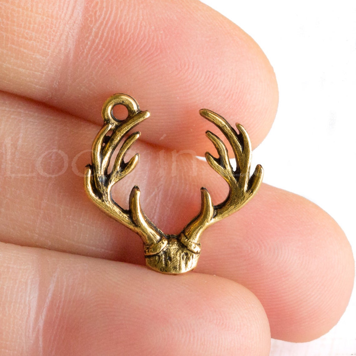 Antlers Charms, Boho Gold Plated 3D Antler Pendant, Woodland Deer ...
