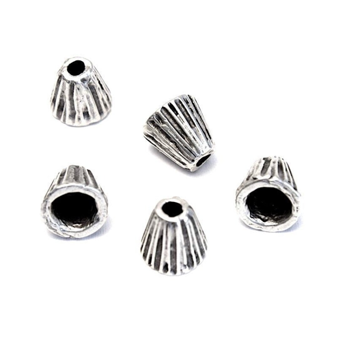 15%OFF, Cone Shaped Bead Caps for 4mm Beads, Mykonos Beads, Greek Cord ...
