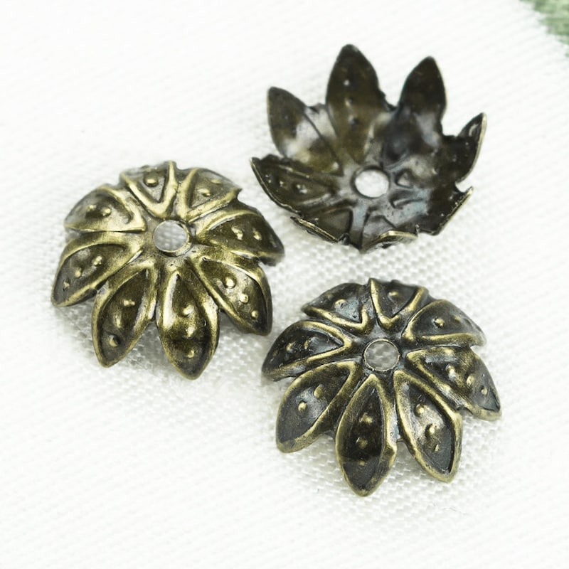 Leaf Bead Caps - Etsy