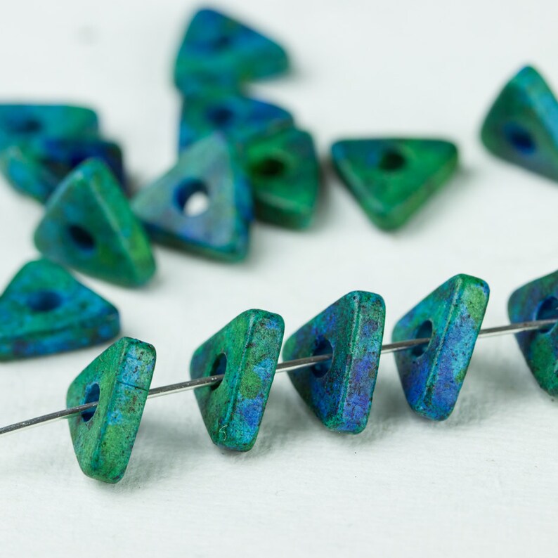 25%OFF Triangle Beads Ceramic Washers Mykonos Greek Beads - Etsy