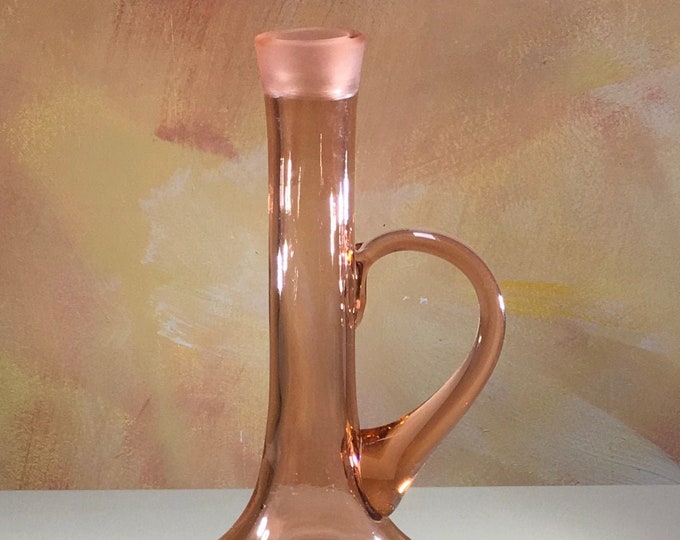 Rare Vintage Blown Glass Ships Decanter With Flame Stopper Made By Bischoff Mid Century Etsy