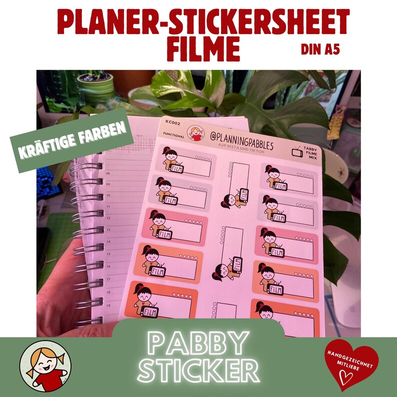 TV Movie Tracker Sticker Sheet, Planner Stickers, Movie, Movie Stickers ...