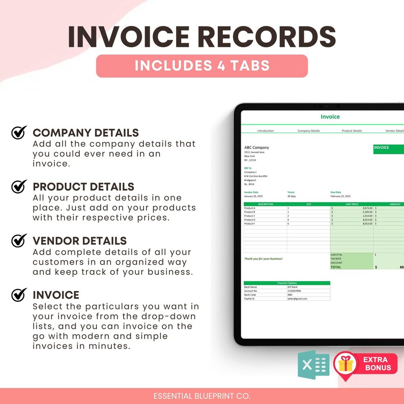 Small Business Bookkeeping Bundle, Bookkeeping Excel Template, Balance ...