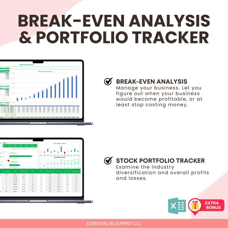 Small Business Bookkeeping Bundle, Bookkeeping Excel Template, Balance Sheet, Profit and Loss ...