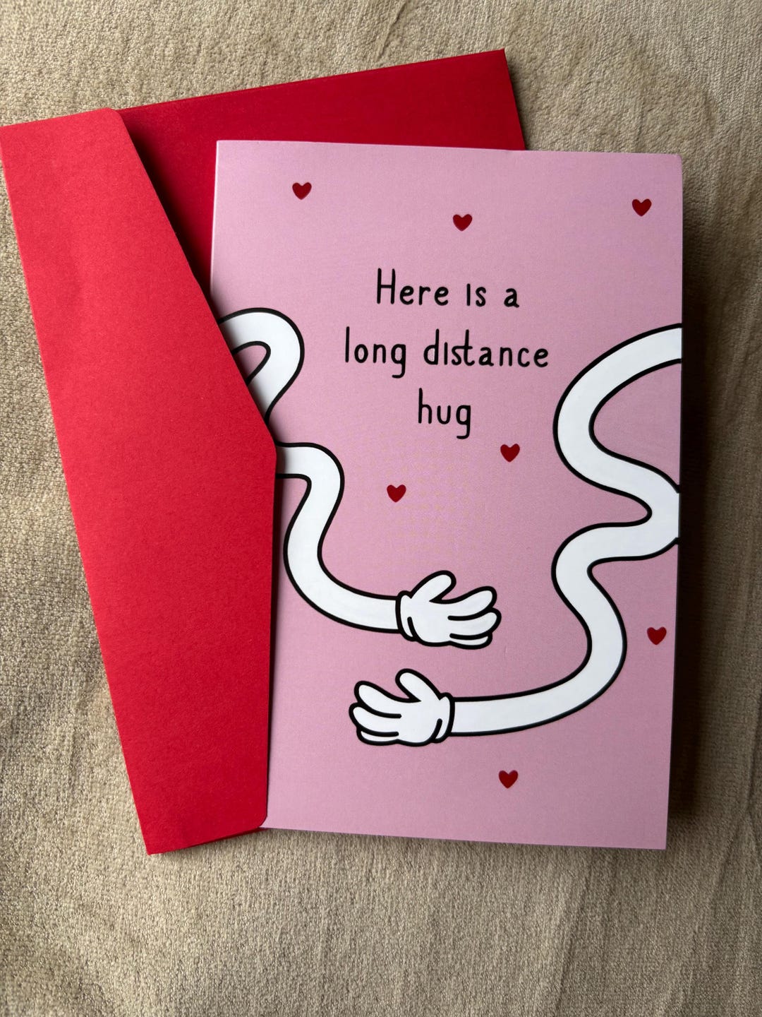 Long Distance Hug Card - Anniversary Birthday Valentines Long Distance ...