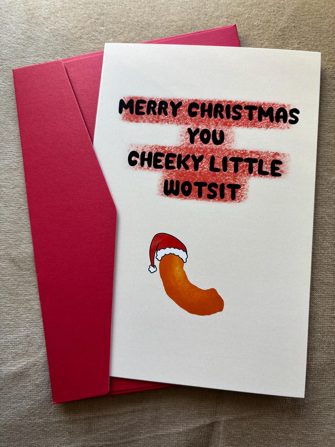 Christmas Card - Funny Cute Wotsit - Etsy