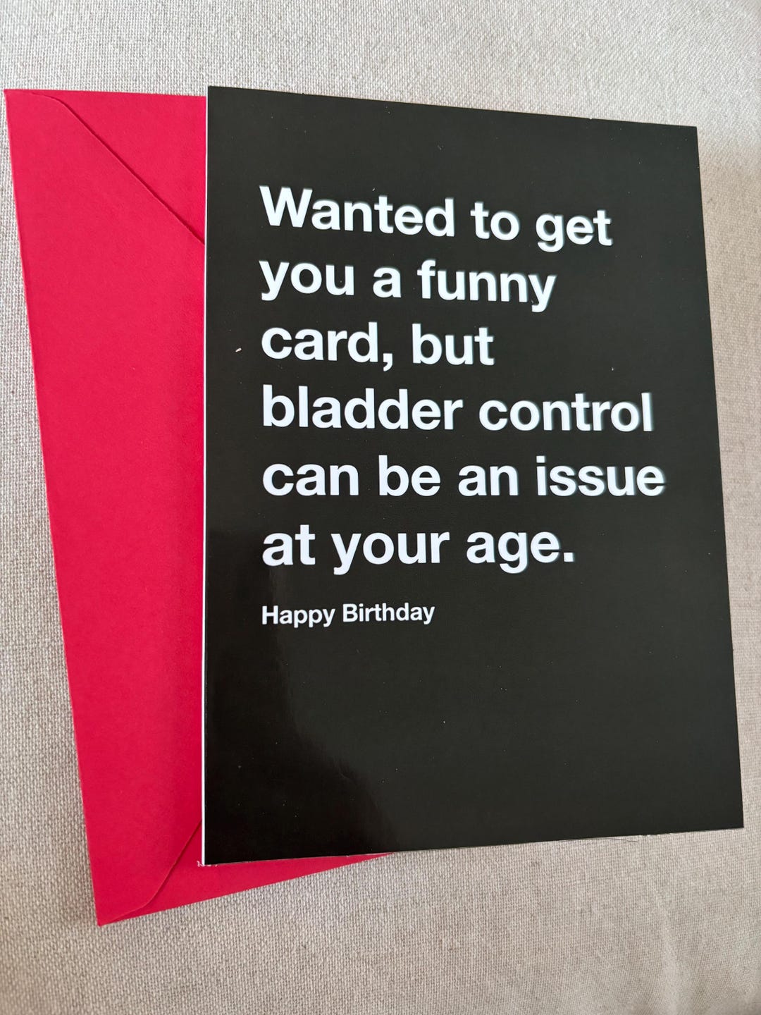Birthday Card - Funny Old Bladder Control - Etsy Australia