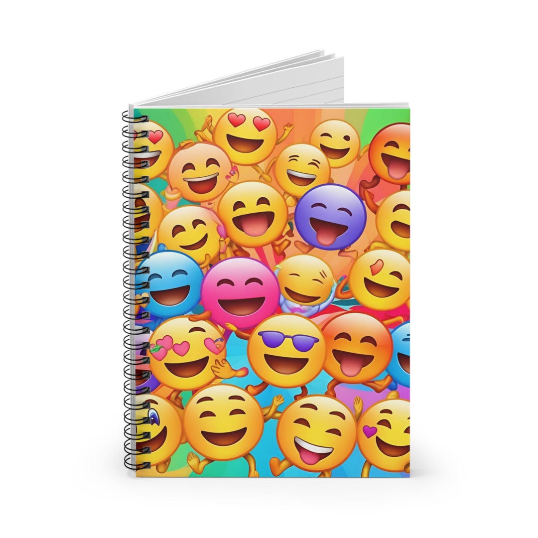 Emoji Spiral Notebook - Bright and Fun Emoji Design for Kids ...