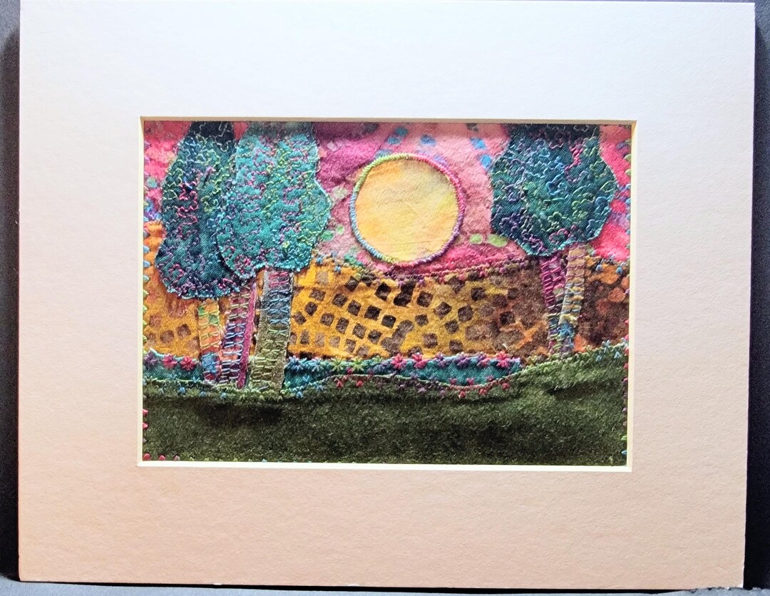 Batik Fabric Art Painting: Sun Valley Landscape - Etsy