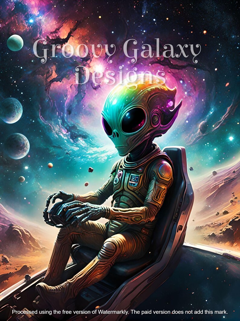 Groovy Aliens 6-piece Digital Art Bundle/printable JPG Files - Etsy