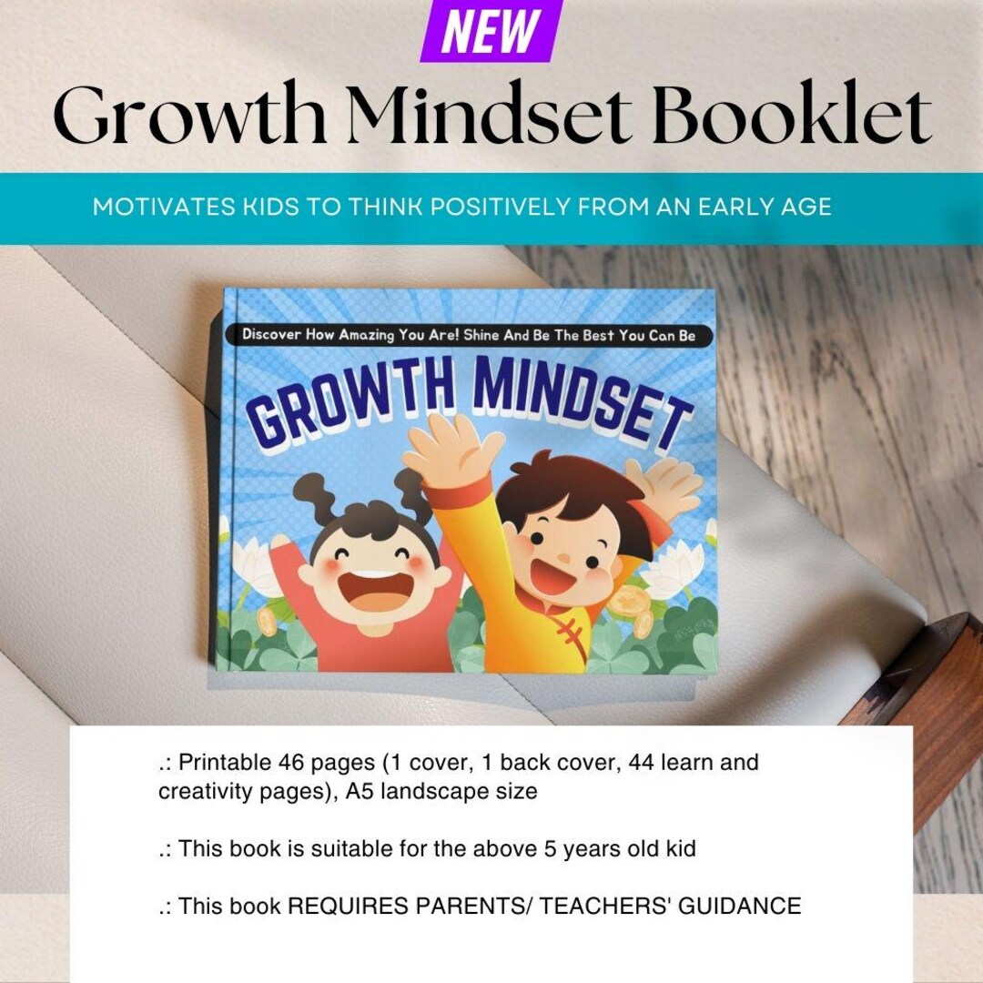 Kids Growth Mindset Booklet (44 Pages, A5) - Etsy