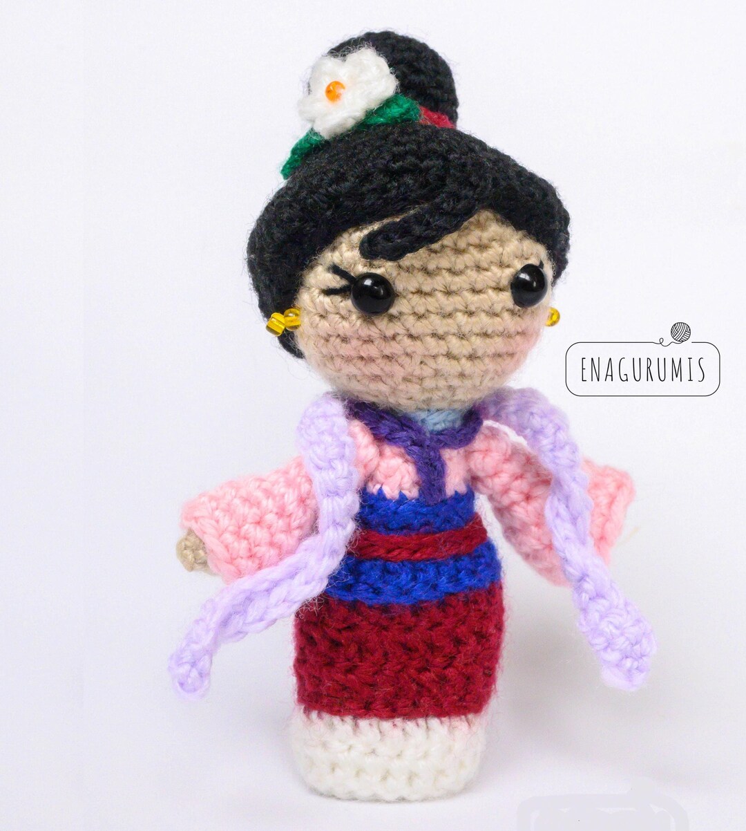 Princess Mulan Crochet Pattern Amigurumi - PDF English and Spanish - Etsy
