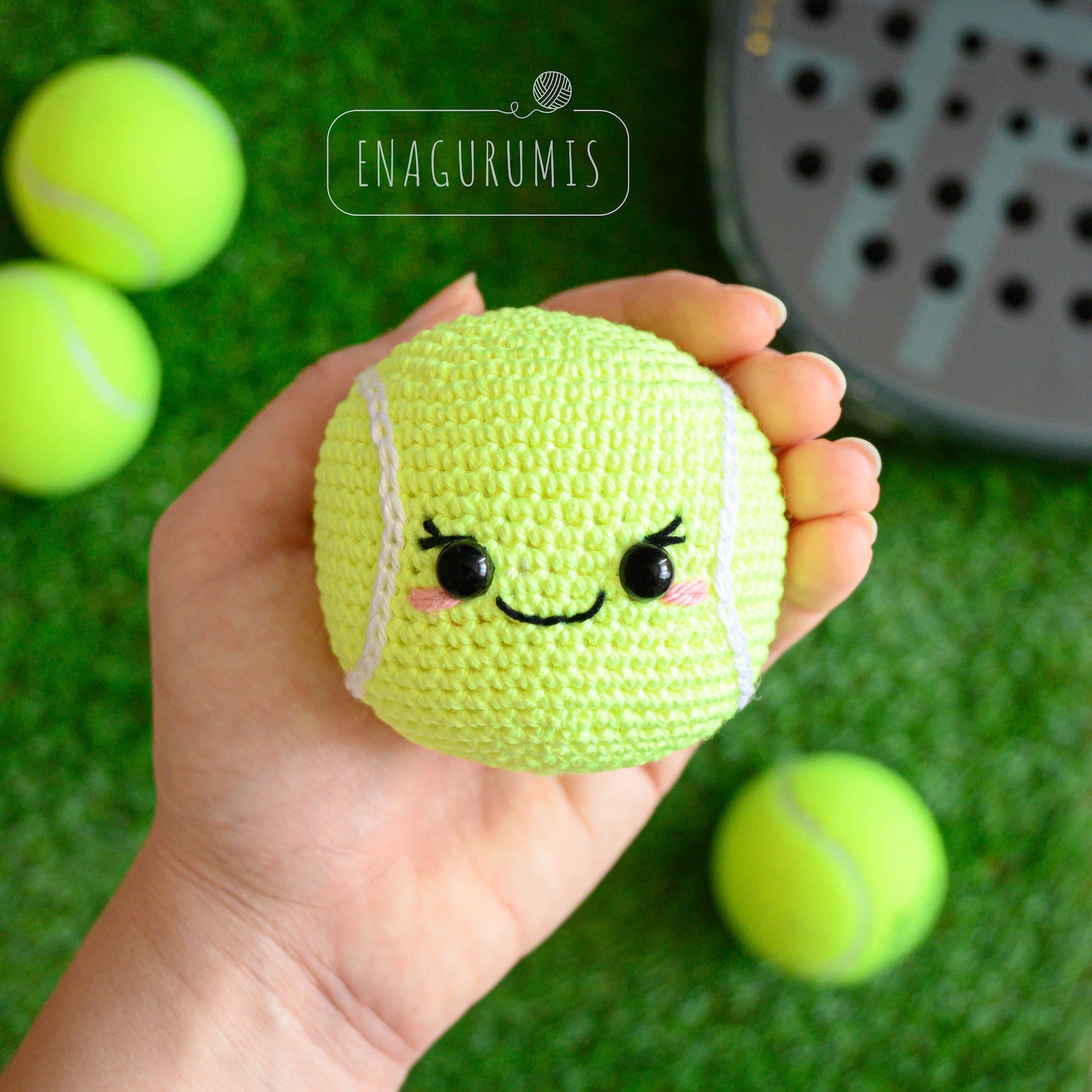 Tennis Ball Crochet Pattern Amigurumi, Padel Ball Pattern - PDF English ...