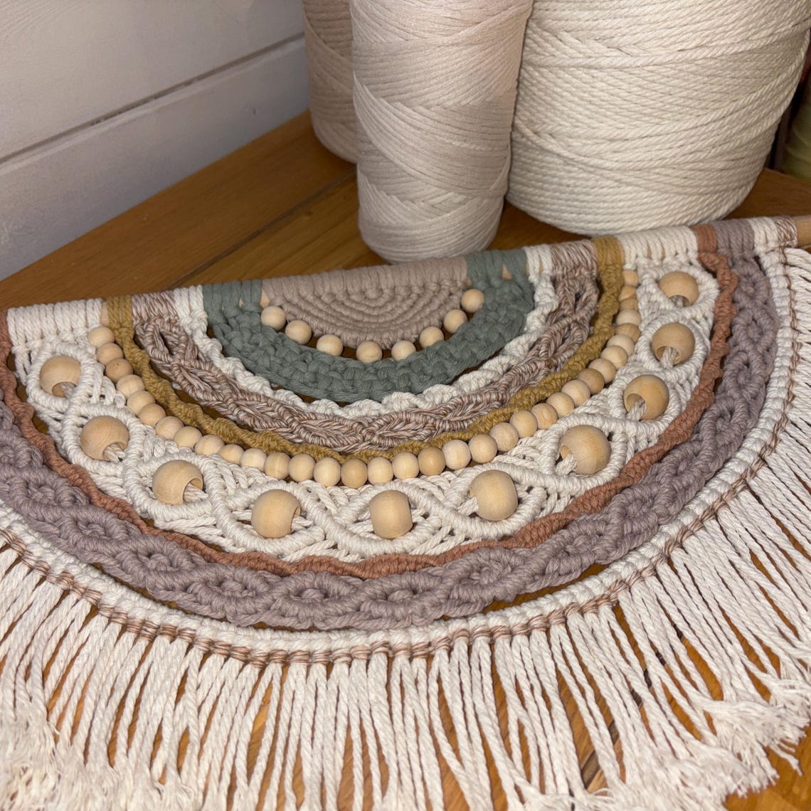Macrame Half Moon Wall Hanging, Boho Home Decor - Etsy