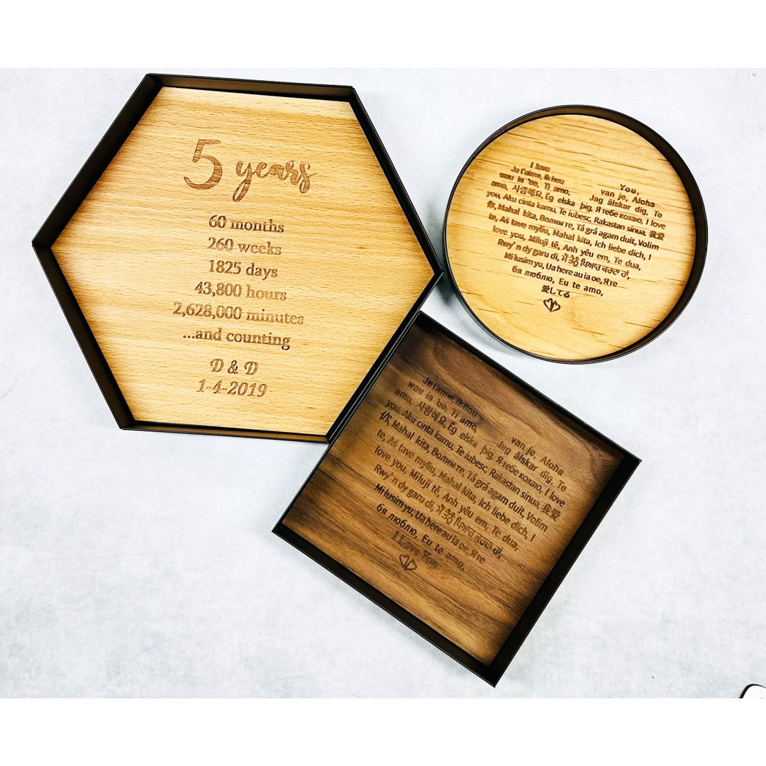 Personalized Wood Tray Gifts for Husband Metal Tray Boyfriend Gift Wood ...