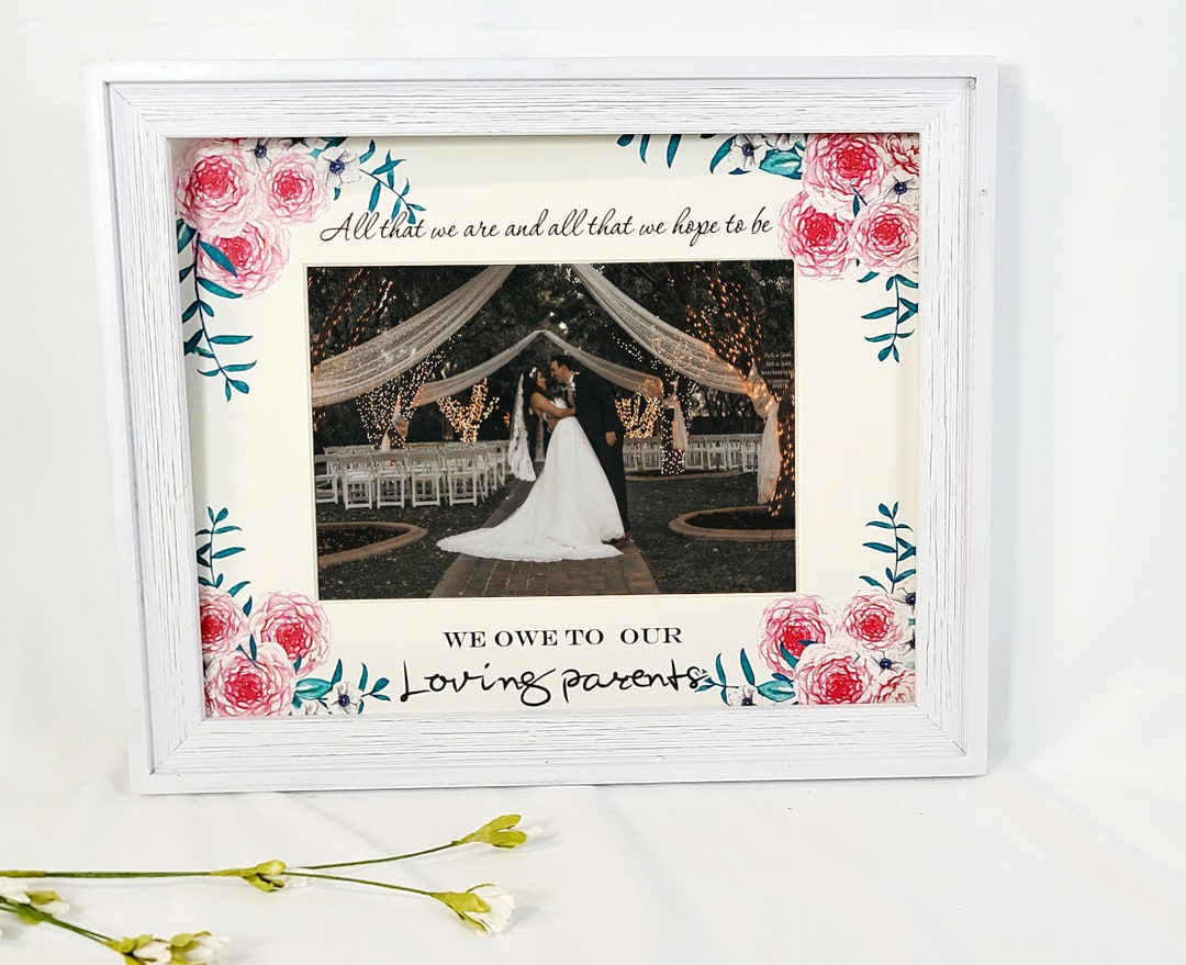 Personalized Frame Engagement Photo Frame Wedding or Anniversary Gift ...
