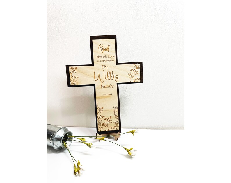 Personalized Wedding Cross: Christian Home Decor Gift - Etsy
