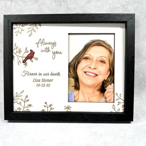 Memorial Gift Personalized Photo Frame Cardinal Always With You - Etsy