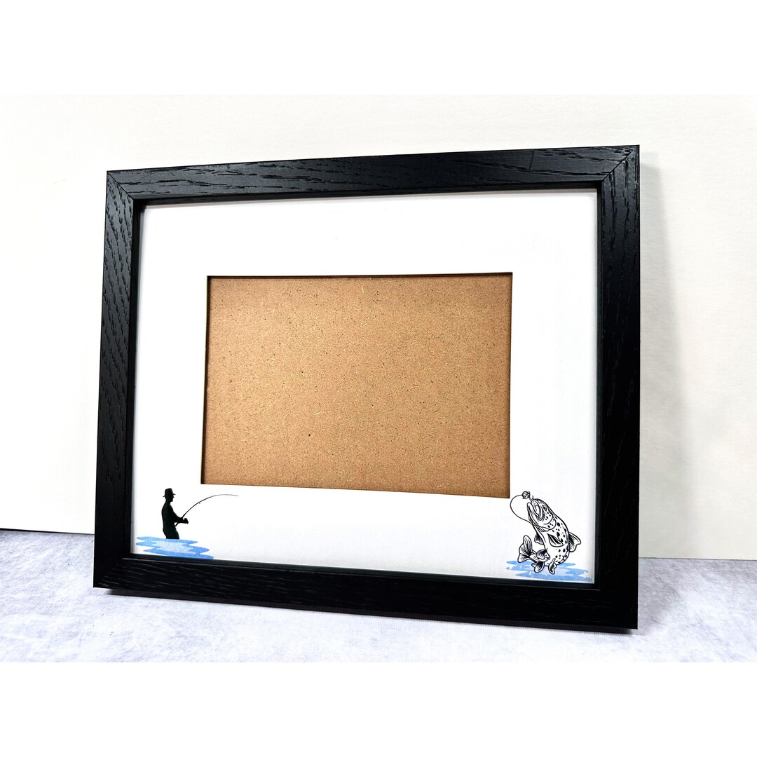 Personalized Fishing Picture Frame: Gift for Fisherman Dad (5x7 Photo ...