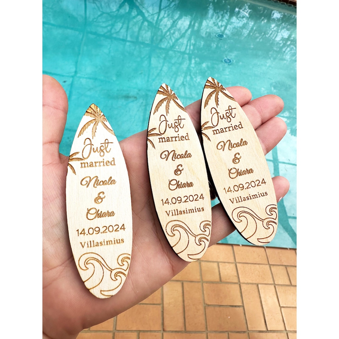 Surf Board Magnets Wedding Favors or Save the Date - Etsy