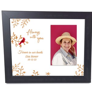Memorial Gift Personalized Photo Frame Cardinal Always With You - Etsy