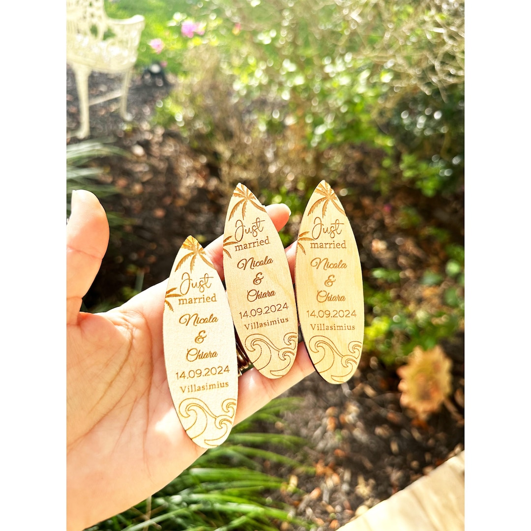 Wedding Save the Date Surf Board Magnets - Etsy