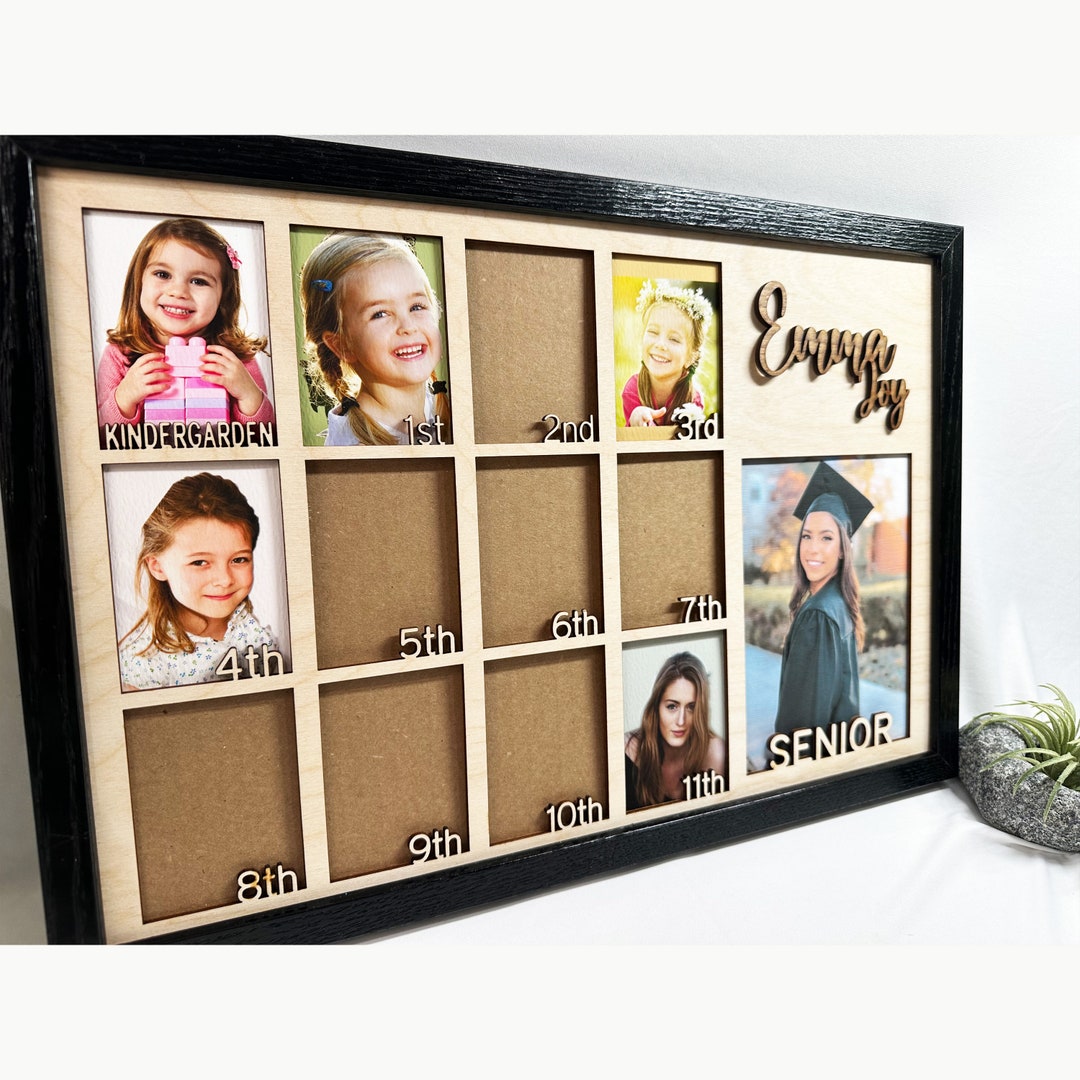 Personalized School Years Picture Frame: K-senior Photo Display (12x18 ...
