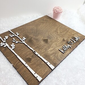 Alternative Guest Book Wedding Trees Deer Personalized Board ...