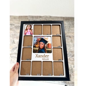 Personalized School Years Photo Frame: Laser Engraved Wooden Picture ...