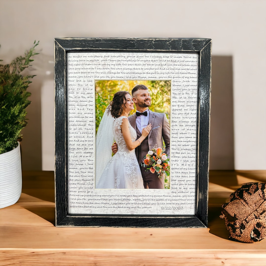 Personalized Song Lyrics Frame First Dance Song Gift Personalized Lyric ...