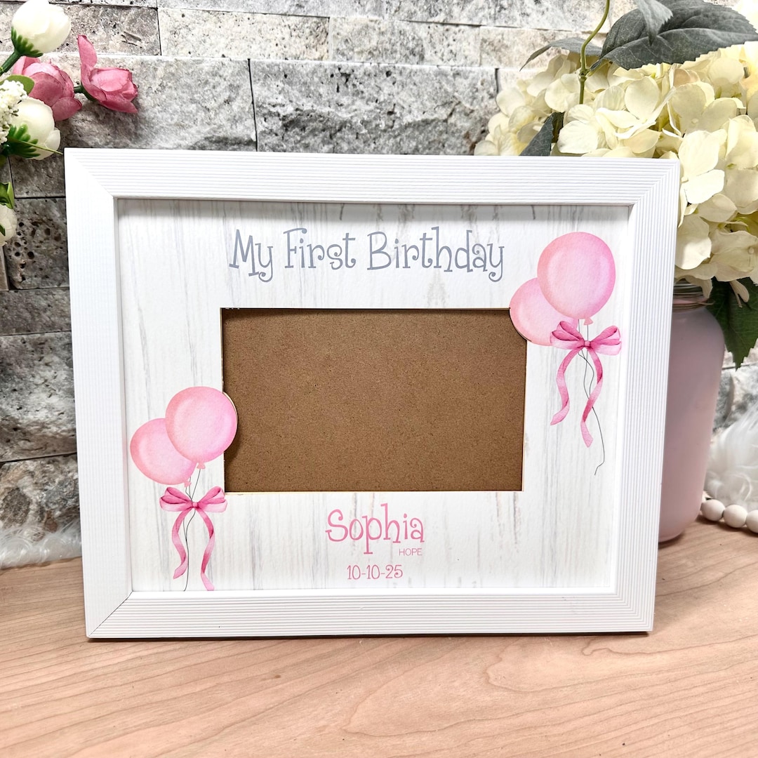 First Birthday Photo Frame Personalized Baby Boy or Girl - Etsy