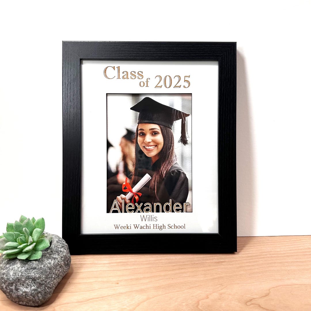 High School Graduation Frame Class of 2025 – Personalized Photo Frame ...
