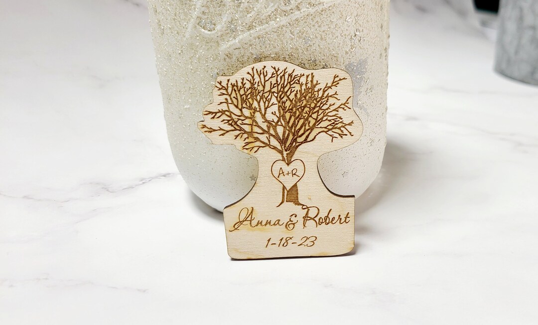 Save the Date Magnets Tree Wooden Engraved Nature Custom Made - Etsy