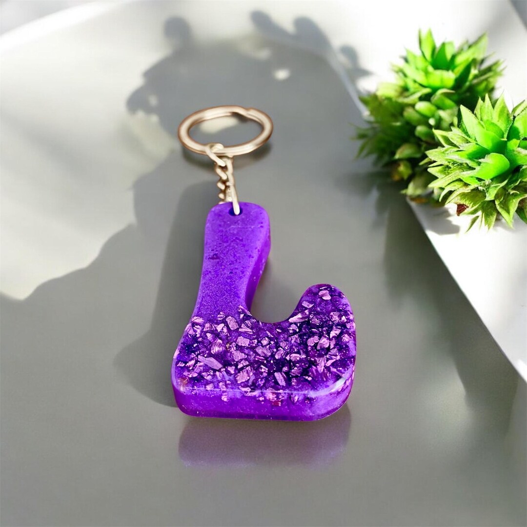 Resin Letter, Gift Keychain, Epoxy Letter Key Chain, Custom Keychain ...