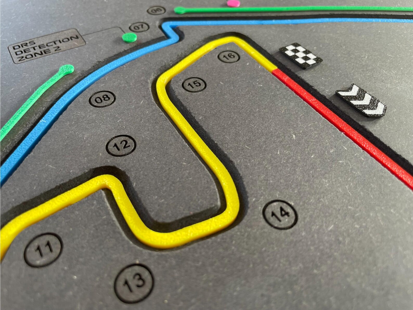 Abu Dhabi, Formula 1 Race Track 3D Wall Art, Circuit Sector Map, Unique ...
