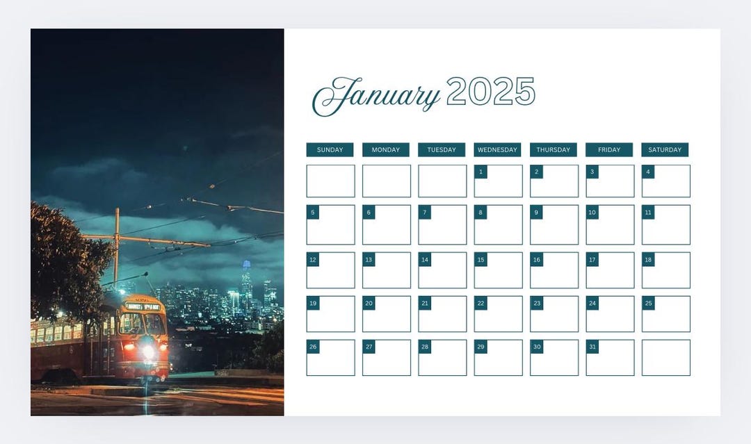 San Francisco City Calendar, San Fran Travel Calendar, San Fran Travel ...