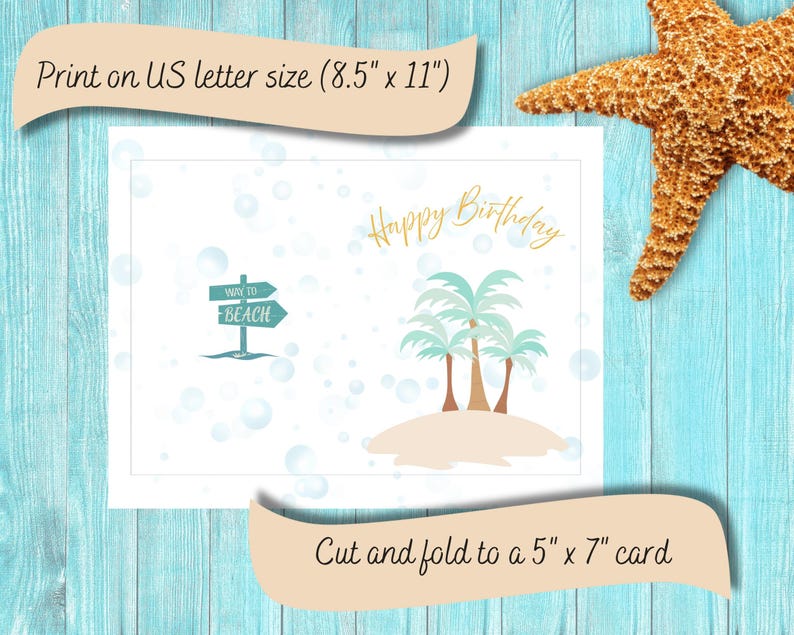 Happy Birthday Card - DIGITAL Download - Printable Birthday Card ...