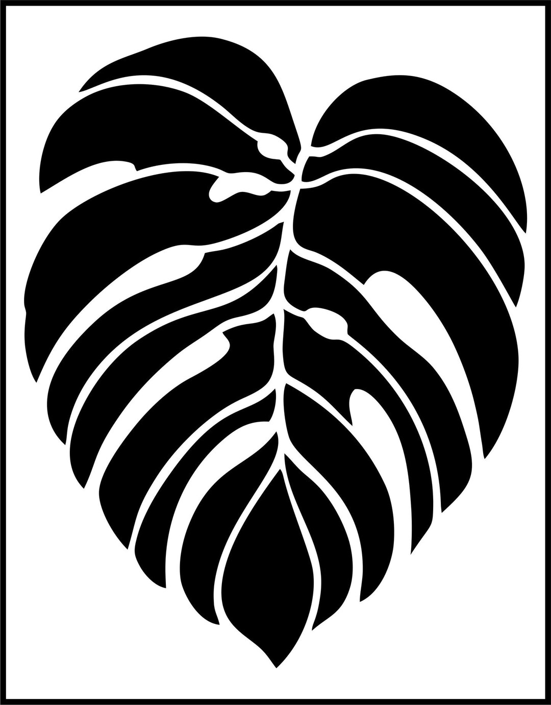 JRV Stencil Large Leaf - Etsy