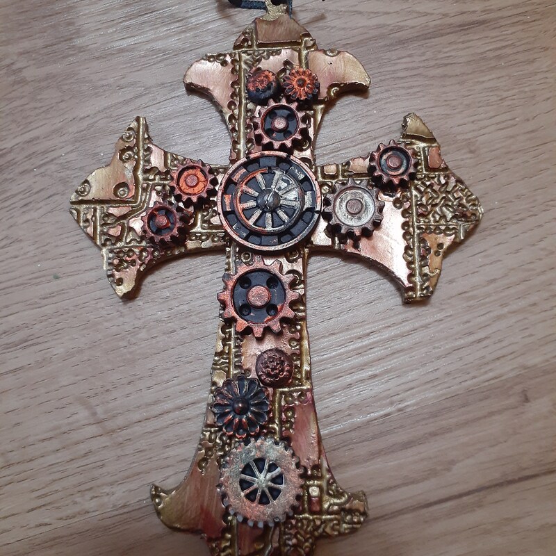 Steampunk Cross - Etsy