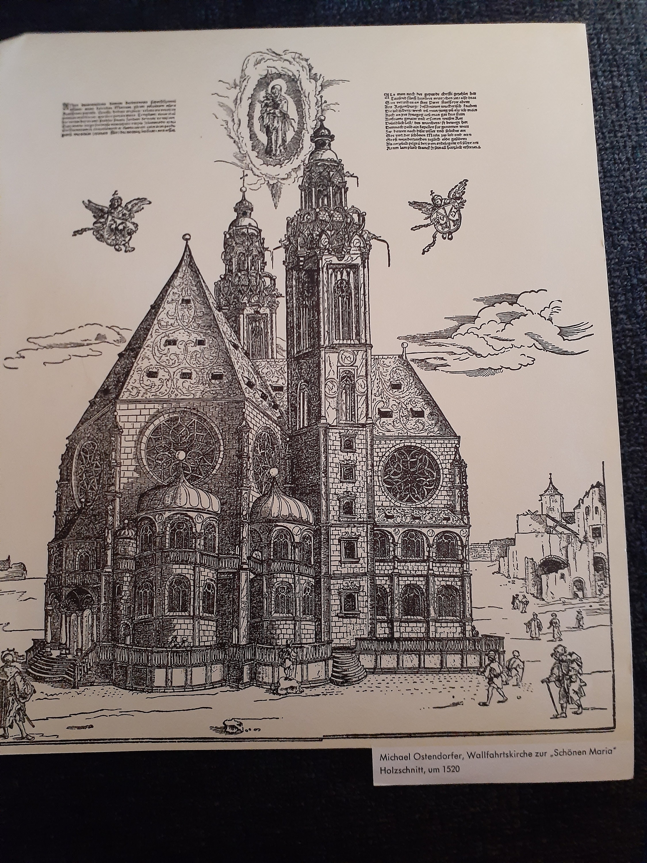 Ephemera German Wood Cut Art. Pilgrimage to the Church of Mary - Etsy