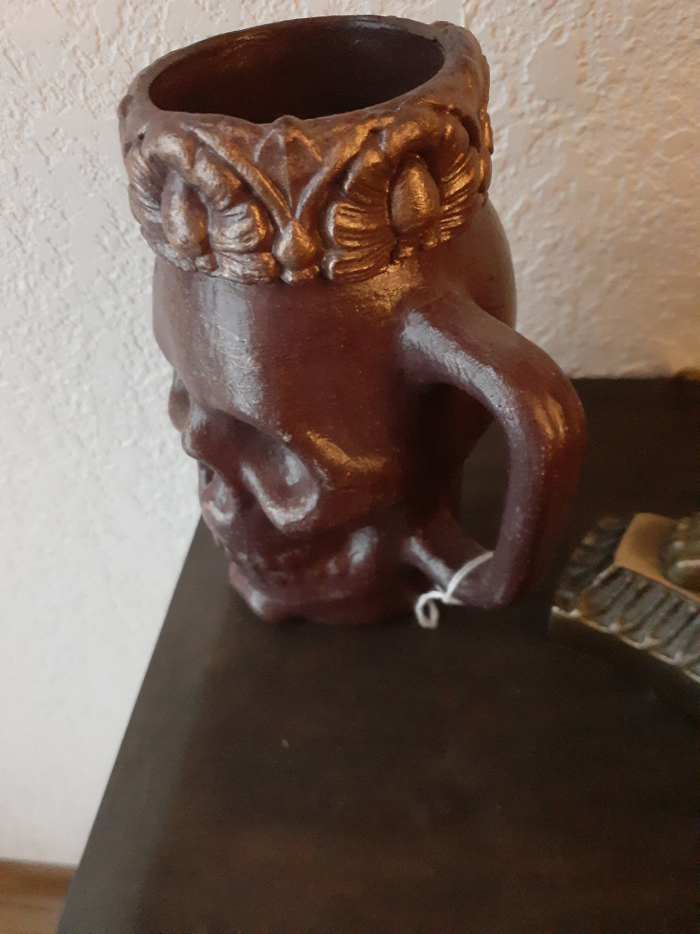 Skull Repurposed Glass Mug - Etsy