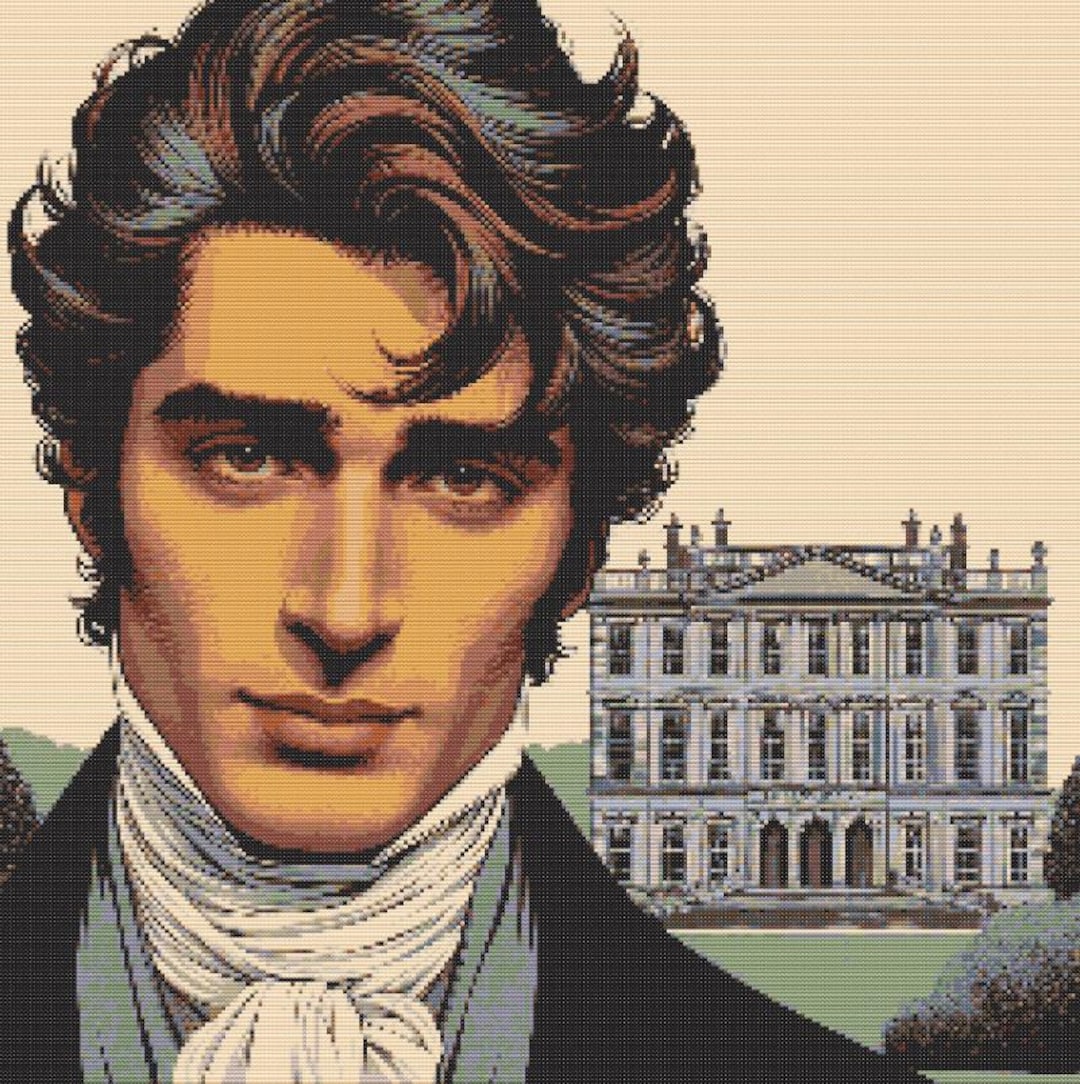 Mr Darcy at Pemberley Mansion Cross Stitch Pattern Full Coverage ...
