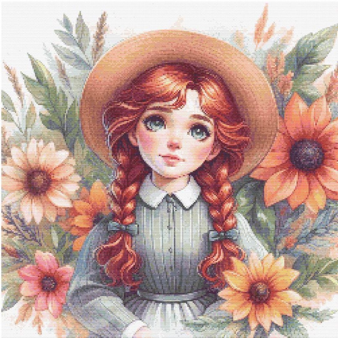 Cross Stitch Pattern Anne of Green Gables Full Coverage Embroidery ...