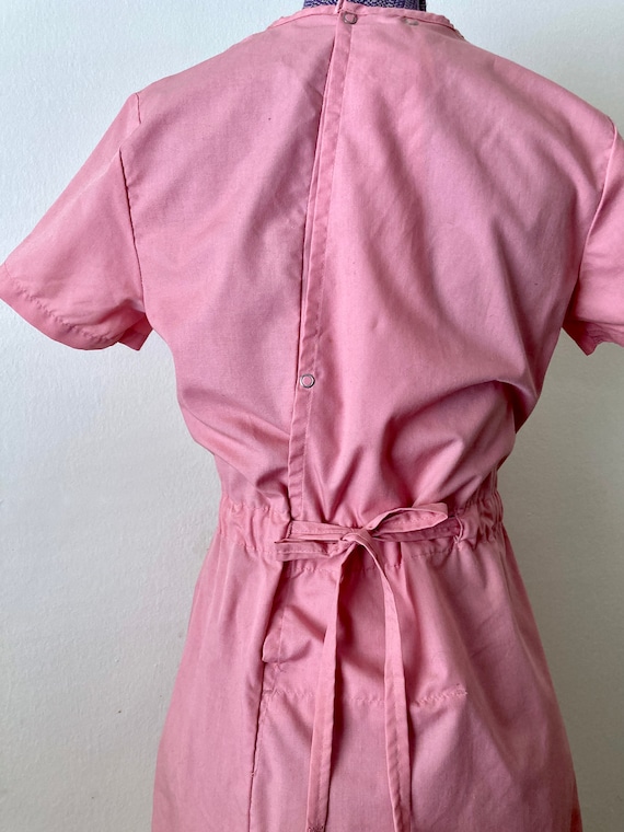 Vintage 1950s RARE Pink Nurse Uniform - Smock Dress … - Gem