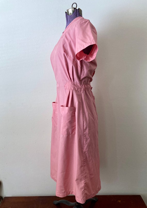 Vintage 1950s RARE Pink Nurse Uniform - Smock Dress … - Gem